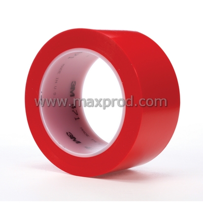 3M Company 3M Vinyl Tape 471, Red, 2 in x 36 yd, 5.2 mil, 24 rolls per